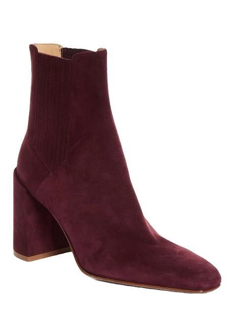 Gabriela Hearst Suede Sculptural Bootie - Plum