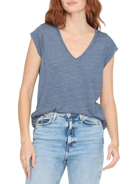 PROJECT SOCIAL T Canyon V-neck T-shirt - Deep Indigo