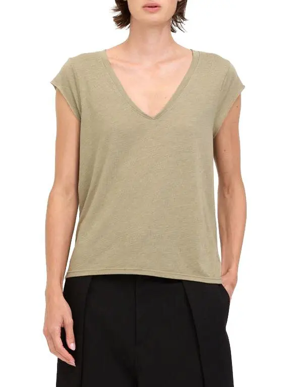 PROJECT SOCIAL T Canyon V-neck T-shirt - Olive