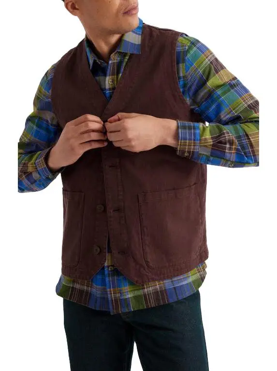 SEASALT CORNWALL Textured Herringbone Vest - Seedbed