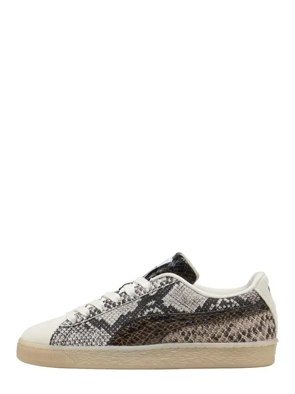 PUMA Suede Snake Print Low Top Sneakers - White