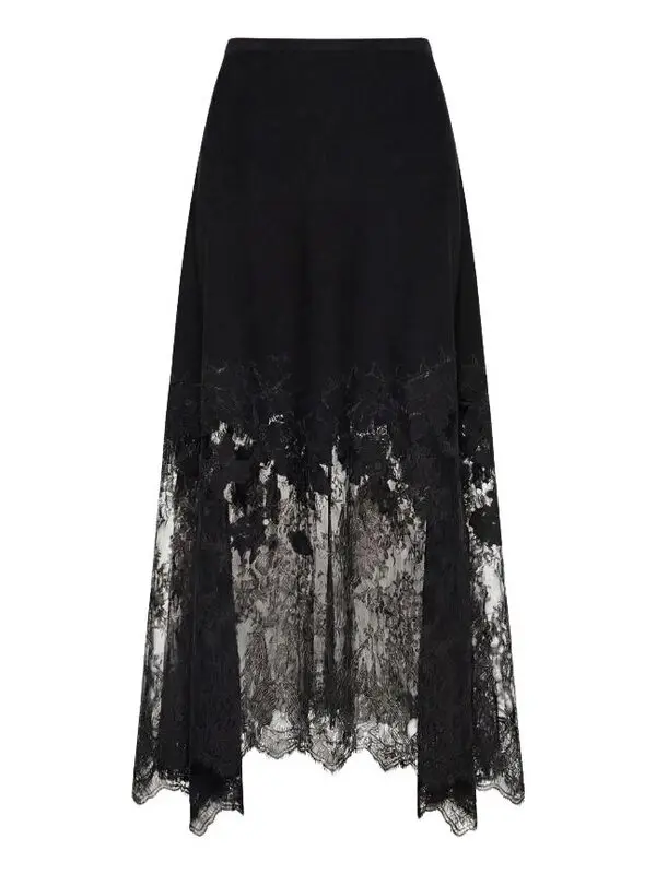 Ulla Johnson Josina Lace Midi Skirt - Noir