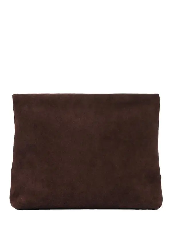 NILI LOTAN Jerry Suede Clutch - Brown