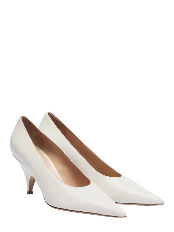 GIANVITO ROSSI Sofia Leather Pumps - White