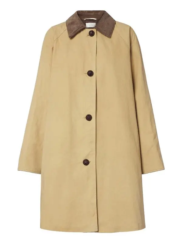 THE ROW Ina Cotton Gabardine Coat - Beige