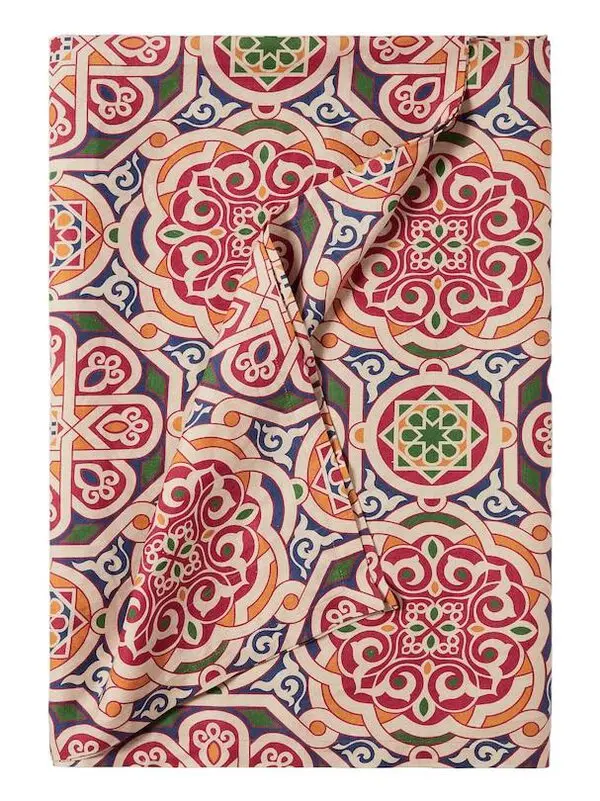 CABANA Catalina Printed Linen Tablecloth - Multicoloured