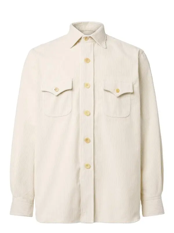 Rubinacci Cotton Corduroy Jacket - White