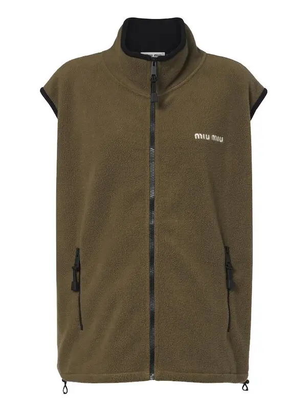 Miu Miu Fleece Vest - Green