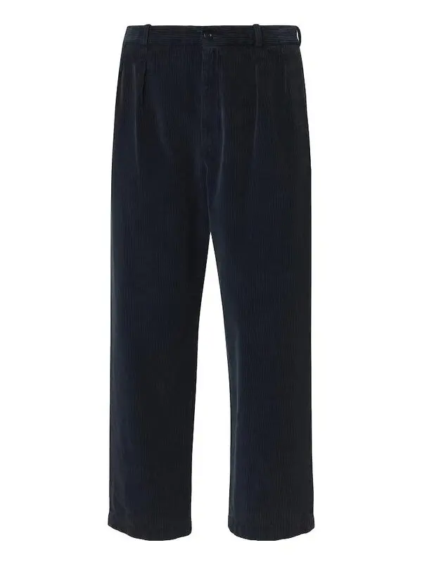 THE ROW Tuxo Cotton Corduroy Straight Pants - Blue