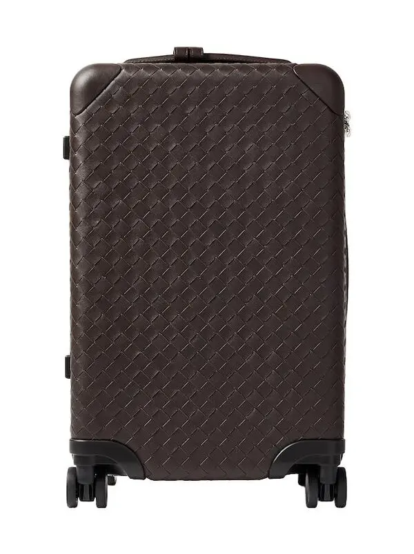 Bottega Veneta Odyssey Intrecciato Carry-on Suitcase - Brown
