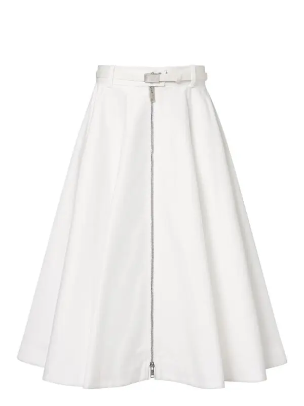 Prada Belted Midi Skirt - White