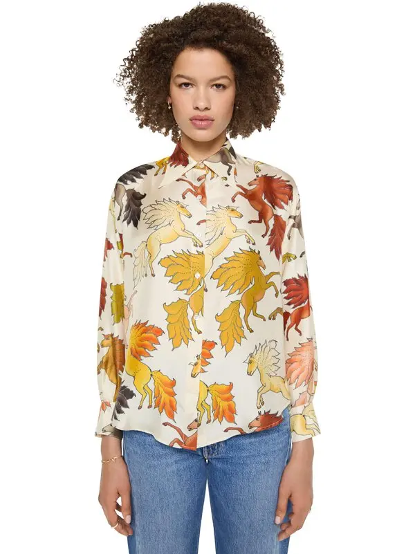 La Prestic Ouiston Brooks Shirt Chevaux De Feu Ecru - White