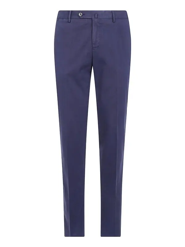 PT TORINO Cotton Blend Trousers - Blue