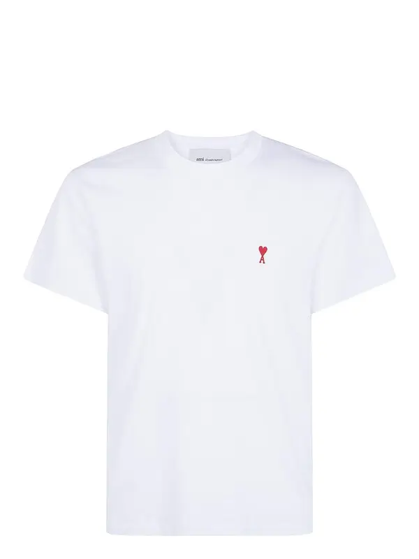 AMI Paris T-shirt Main Feature "quota De Coeur - White