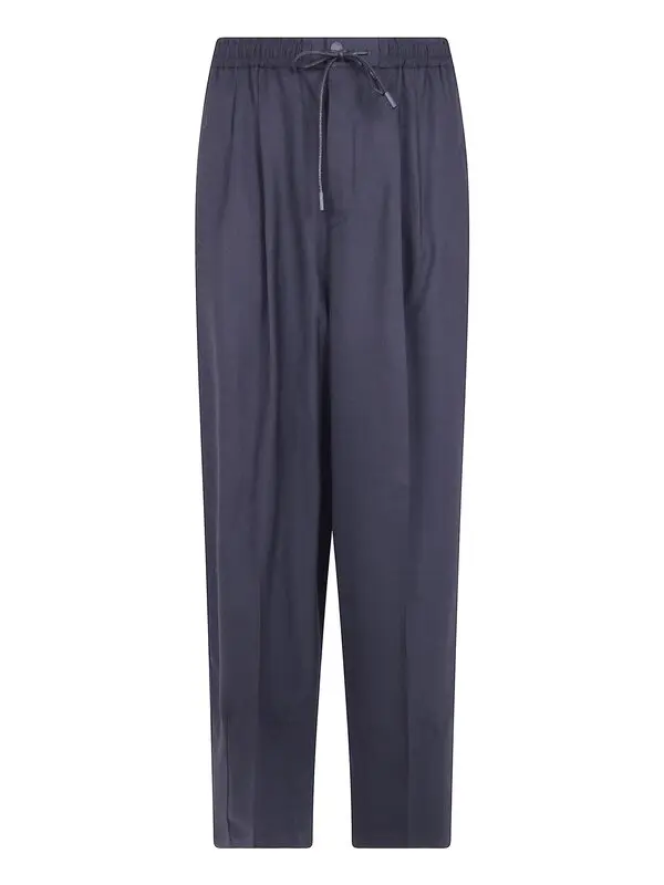 PT TORINO Wool Blend Trousers - Black