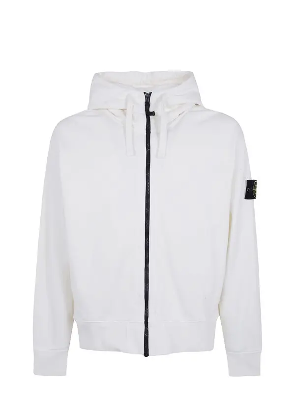 Stone Island Sweatshirt Main Feature "hoodie - White