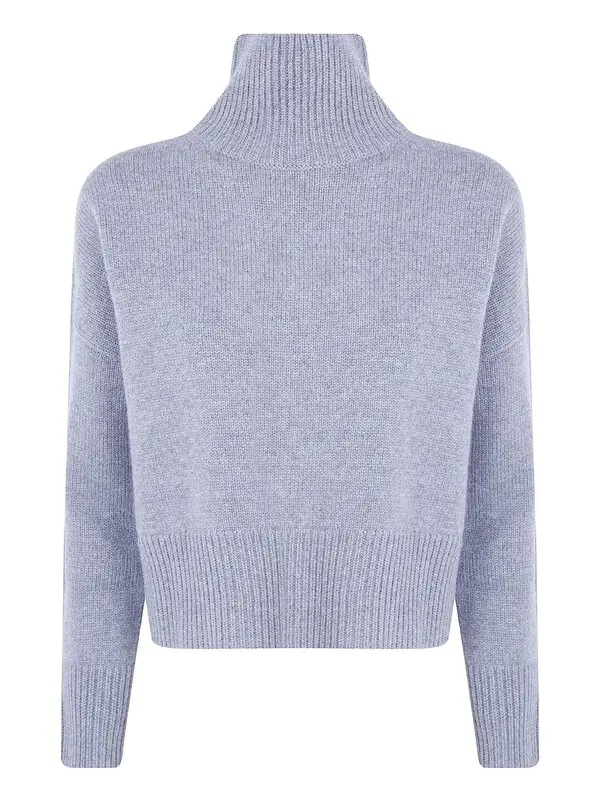 KUJTEN Ulla Crop" Cashmere Turtleneck Sweater - Beige