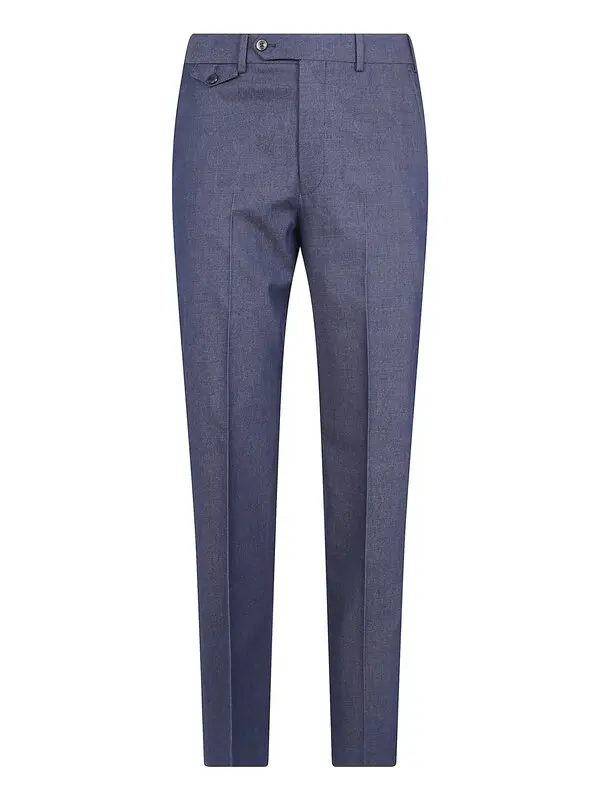 PT TORINO Tailored Cotton Trousers - Blue