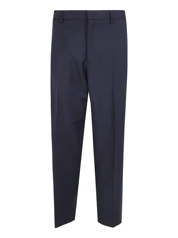 JIL SANDER Wool Blend Trousers - Black