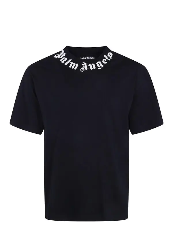 Palm Angels T-shirt Regular Fit "neck Logo - Black
