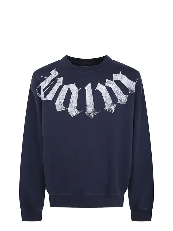 Palm Angels Big Neck Logo" Sweatshirt - Black