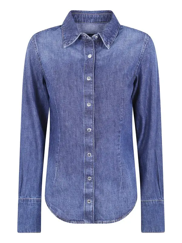 Seven For All Mankind Classic Collar Button-up Shirt - Blue
