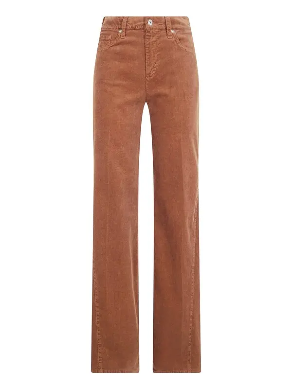 Seven For All Mankind Lotta Corduroy Straight Leg Jeans - Brown