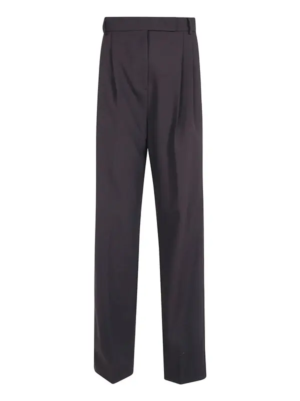 THE FRANKIE SHOP Polyester Pleated Pants - Brown