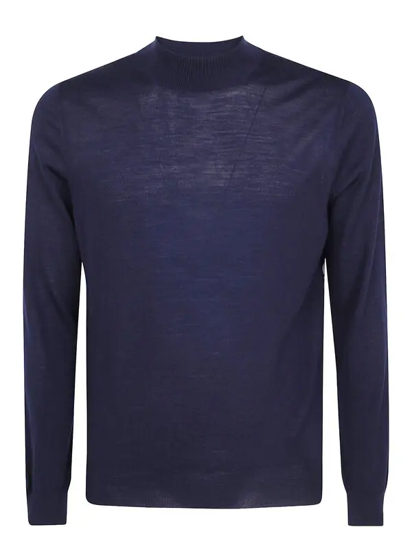 GRAN SASSO Long Sleeve Turtleneck Sweater - Blue