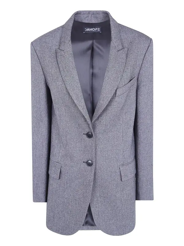 DRHOPE Jacket Single-breasted "singlebreasted Blazer - Gray