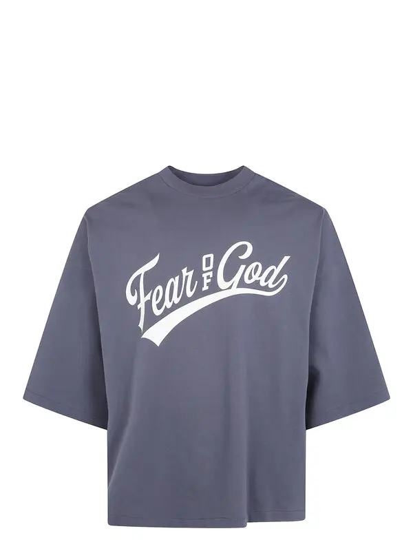 Fear Of God T-shirt Crew Neck "merch Tee - Gray