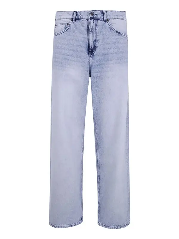 LES DEUX Jeans Straight Leg "roi Bleached Denim - Blue