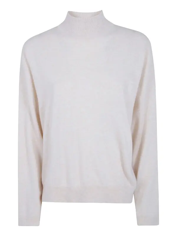 Brunello Cucinelli Cashmere Turtleneck Sweater - Beige