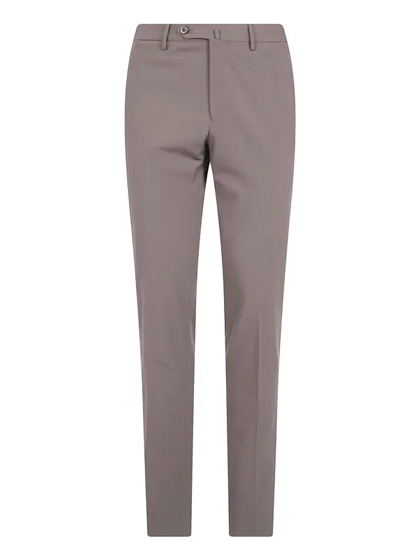 PT TORINO Tailored Cotton Trousers - Brown