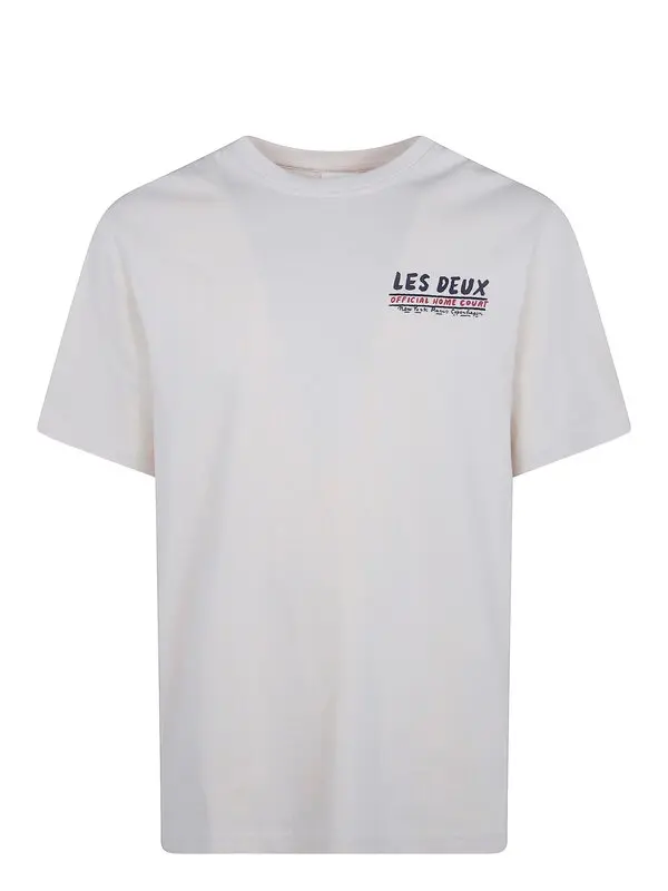 LES DEUX T-shirt Main Feature "record - White