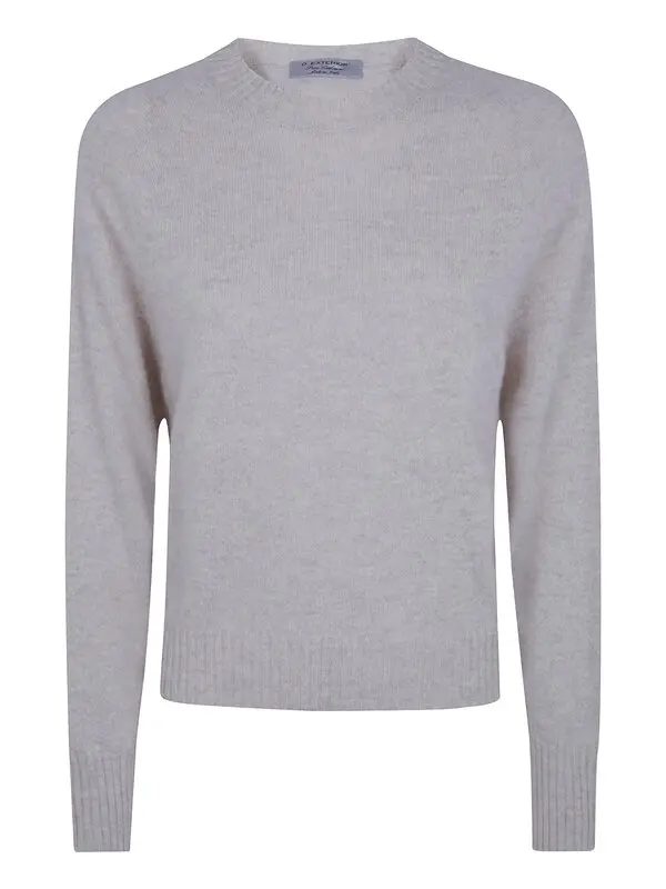 D.exterior Cashmere Round Neck Sweater - Beige