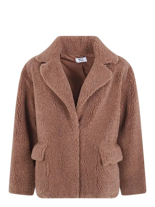BETTA CORRADI Single Breasted Oversized Coat - Brown
