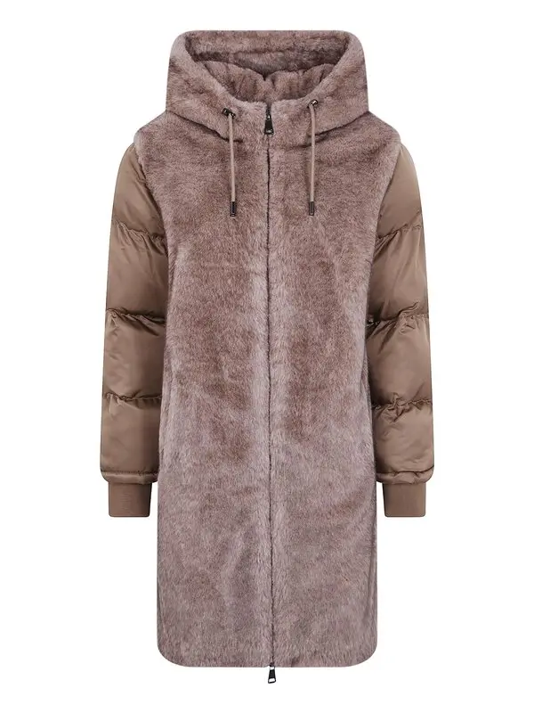 BETTA CORRADI Hooded Coat - Brown