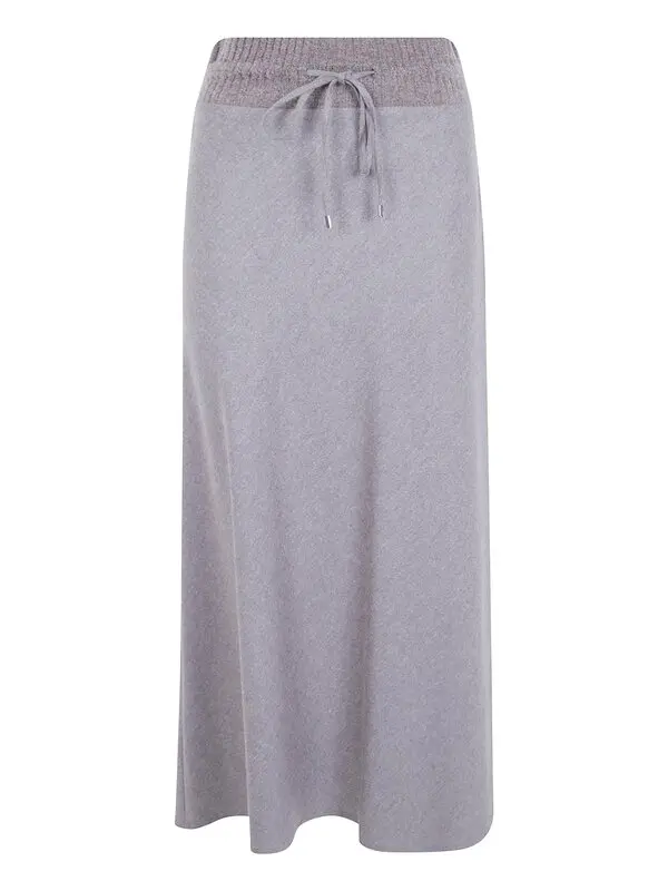 D.exterior Skirt Flared "flannel - Brown