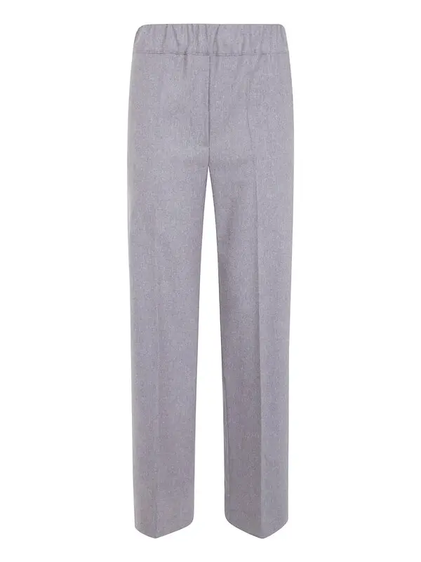 D.exterior Wide Leg Flannel Trousers - Brown