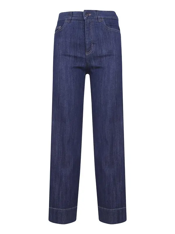 WHYCI Cotton Five-pocket Trousers - Blue