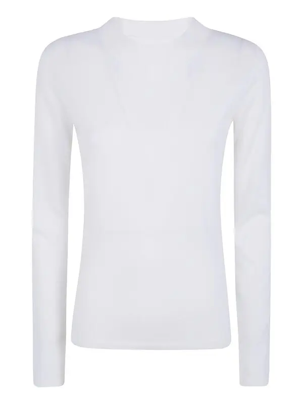 D.exterior Sweater Basic Merino Round Neck - White