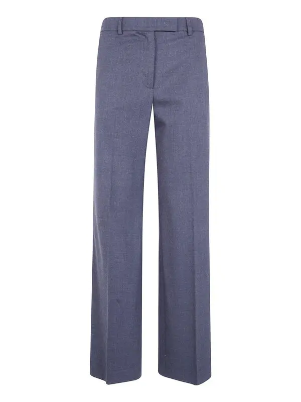 Seventy Wool Wide Leg Pants - Gray