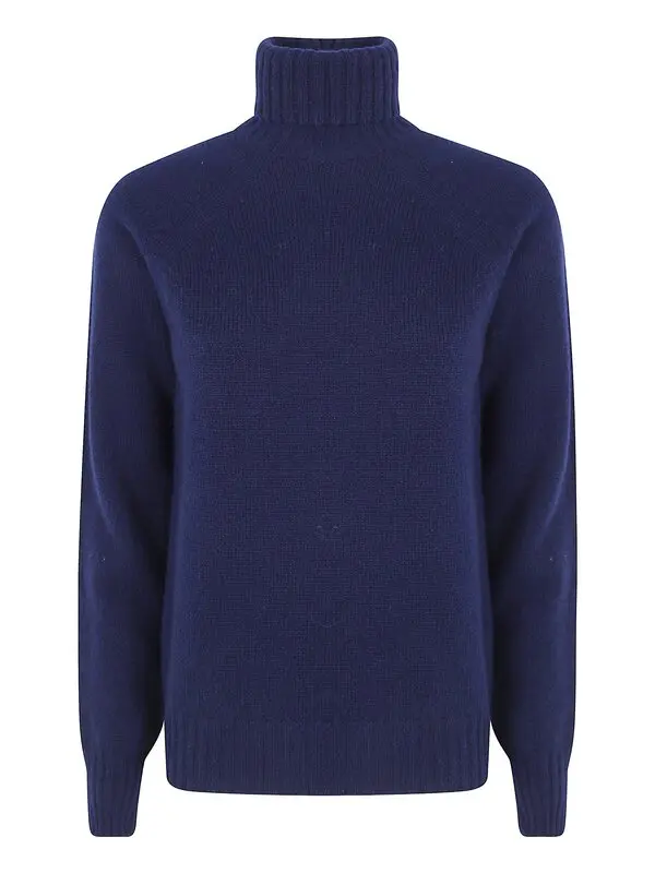 DRUMOHR Wool Turtleneck Sweater - Blue