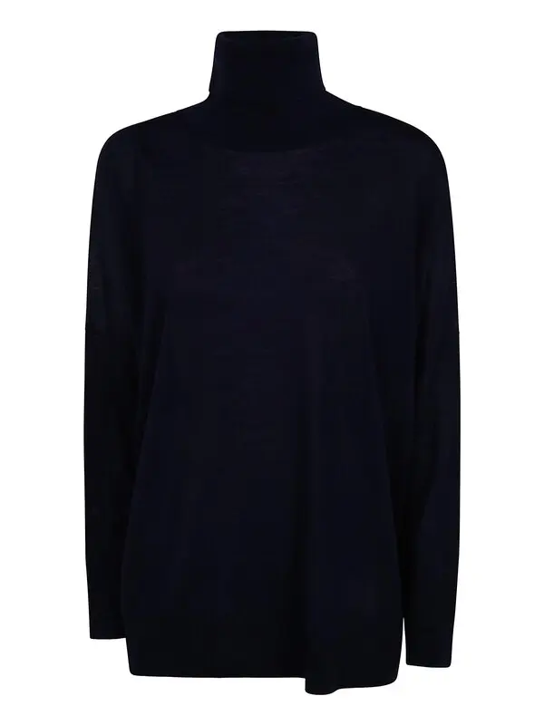 LABORATORIO High Neck Oversize Pullover - Blue