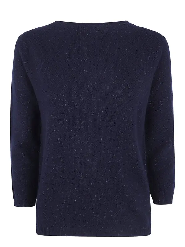 Fabiana Filippi Lurex Boatneck Sweater - Blue