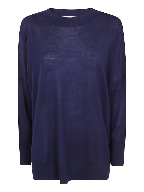 LABORATORIO Oversize Round Neck Sweater - Blue