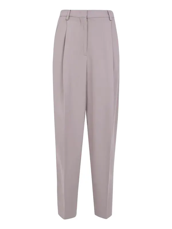 Fabiana Filippi Pleated Carrot Fit Trousers - Beige