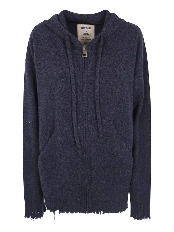 UMA WANG Full Zip Hooded Top - Green