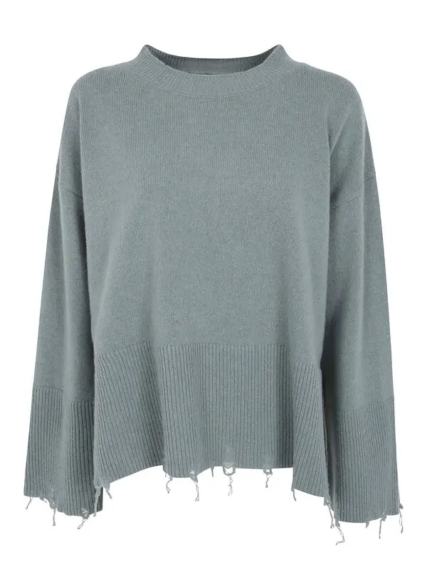 LABORATORIO Wool Sweater With Cut Out Detail - Green